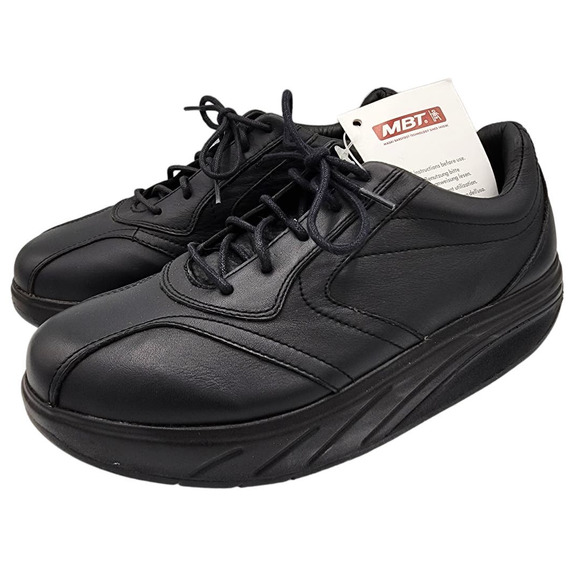MBT | Shoes | Nwt Womens Mbt Shadow Black Leather Balance Posture ...